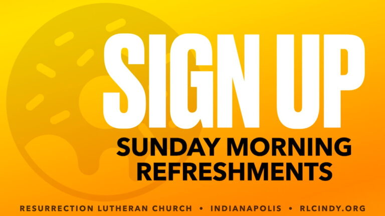 Sign up to help with Sunday morning refreshments! – Resurrection ...